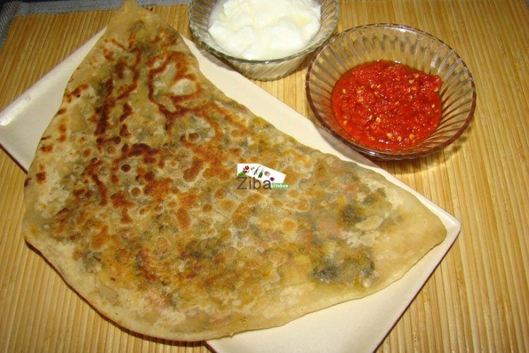 Bolani sabzi Shaftal : Ziba Kitchen ( Dast Pukht Afghani)